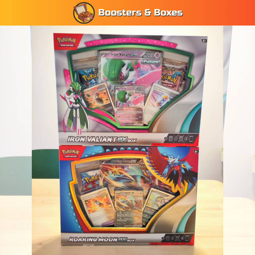 Pokémon TCG: Roaring Moon ex Box & Iron Valiant ex Box | Shopee Malaysia
