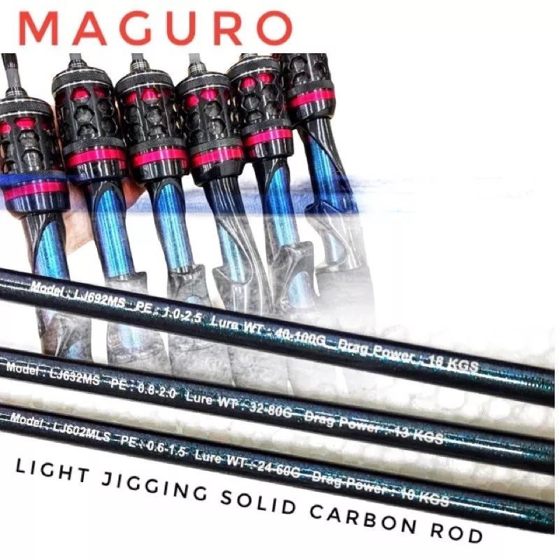 MAGURO LIGHT JIGGING SOLID CARBON ROD (TAK POS SABAH/SARAWAK) | Shopee ...