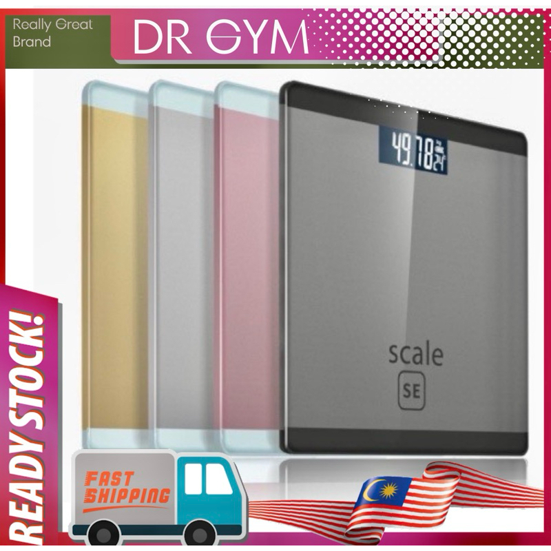 DR GYM Digital Body Scale High Accuracy Weight Scale Glass SE | Shopee ...