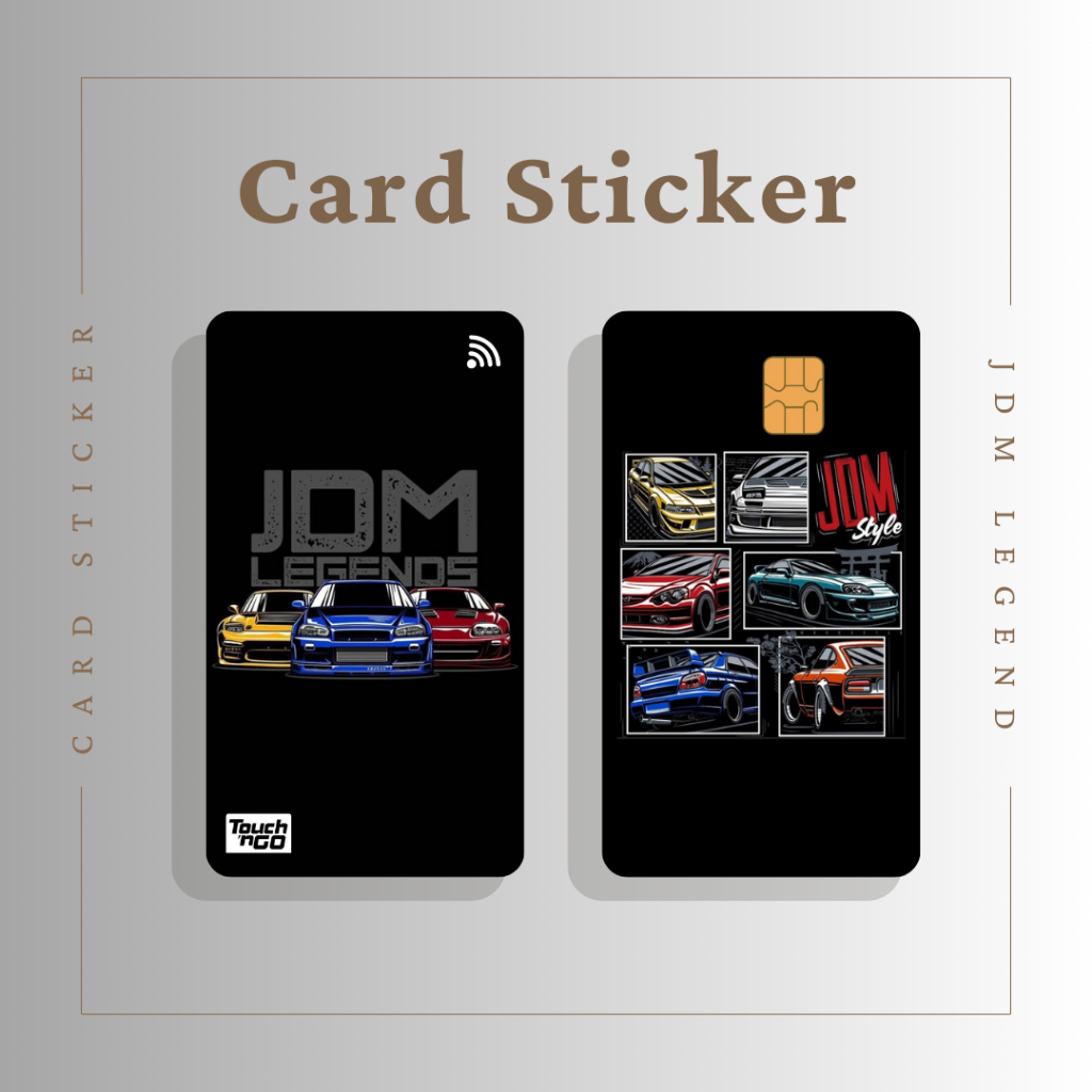 JDM CARD STICKER - TNG CARD / NFC CARD / ATM CARD / ACCESS CARD / TOUCH N GO CARD / WATSON CARD ...