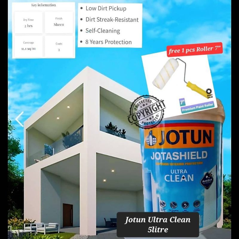 Jotun Jotashield Ultra Clean 5L / Multibrand Exterior Paint | Shopee ...