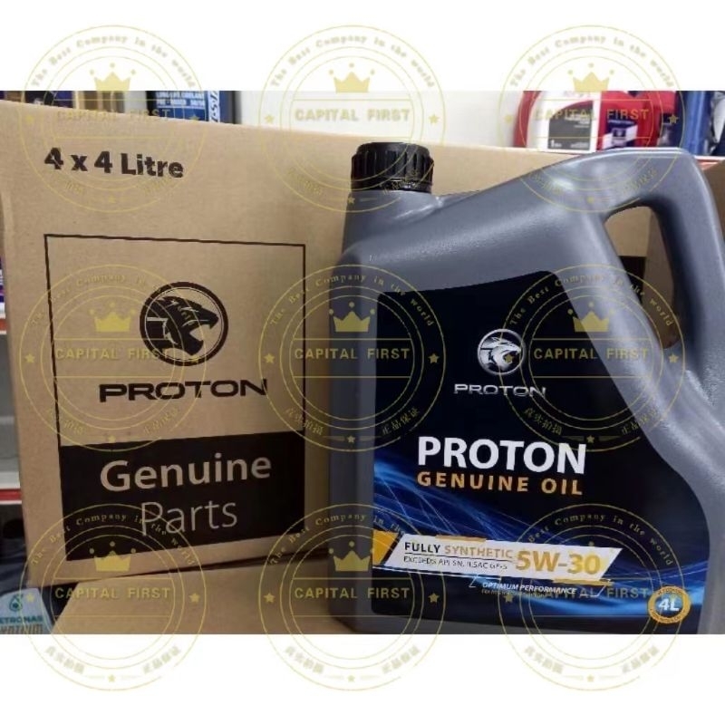 Proton Engine Oils SAE 5W30 Fully Synthetic (4L) FREE PROTON OIL FILTER ...