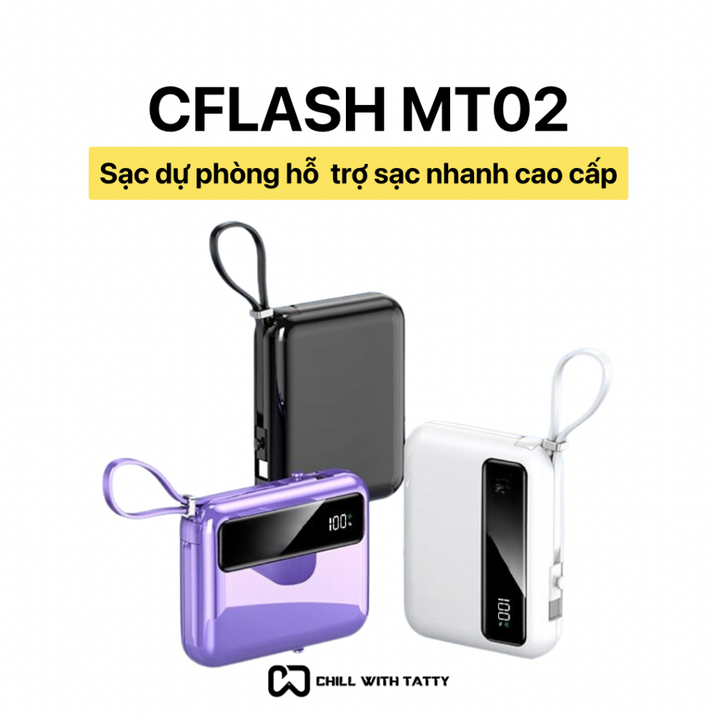 [Local delivery] Compact CFLASH MT02 CWT backup charger for all devices with many built-in ...