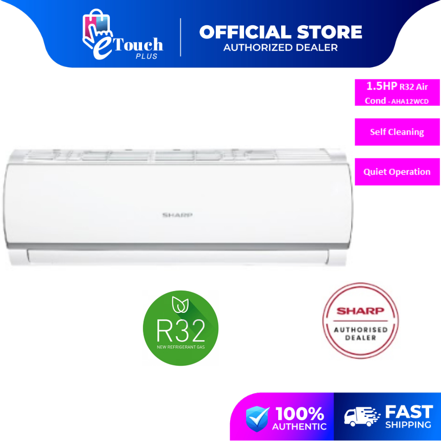 [ READY STOCK ] Sharp 1.5HP R32 Non Inverter Air Conditioner AHA12WCD2 / AHA12WCD Air Cond ...