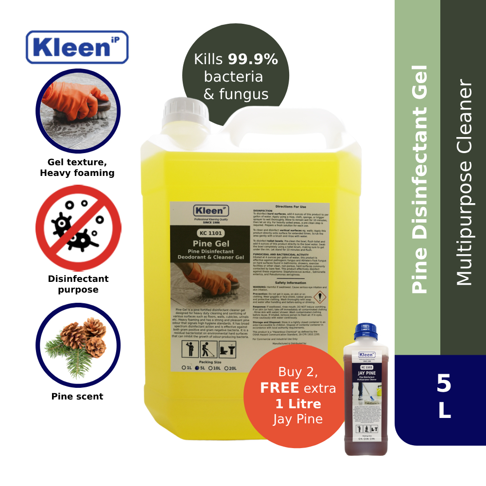 Kleen Pine Gel Pine Disinfectant Deodorant & Multipurpose Cleaner Gel (KC 1101) 5L/ 5000ML ...