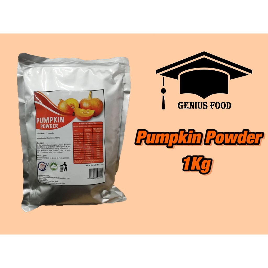 Pumpkin Powder Serbuk Labu Halal GF 100% Natural Food Coloring ...
