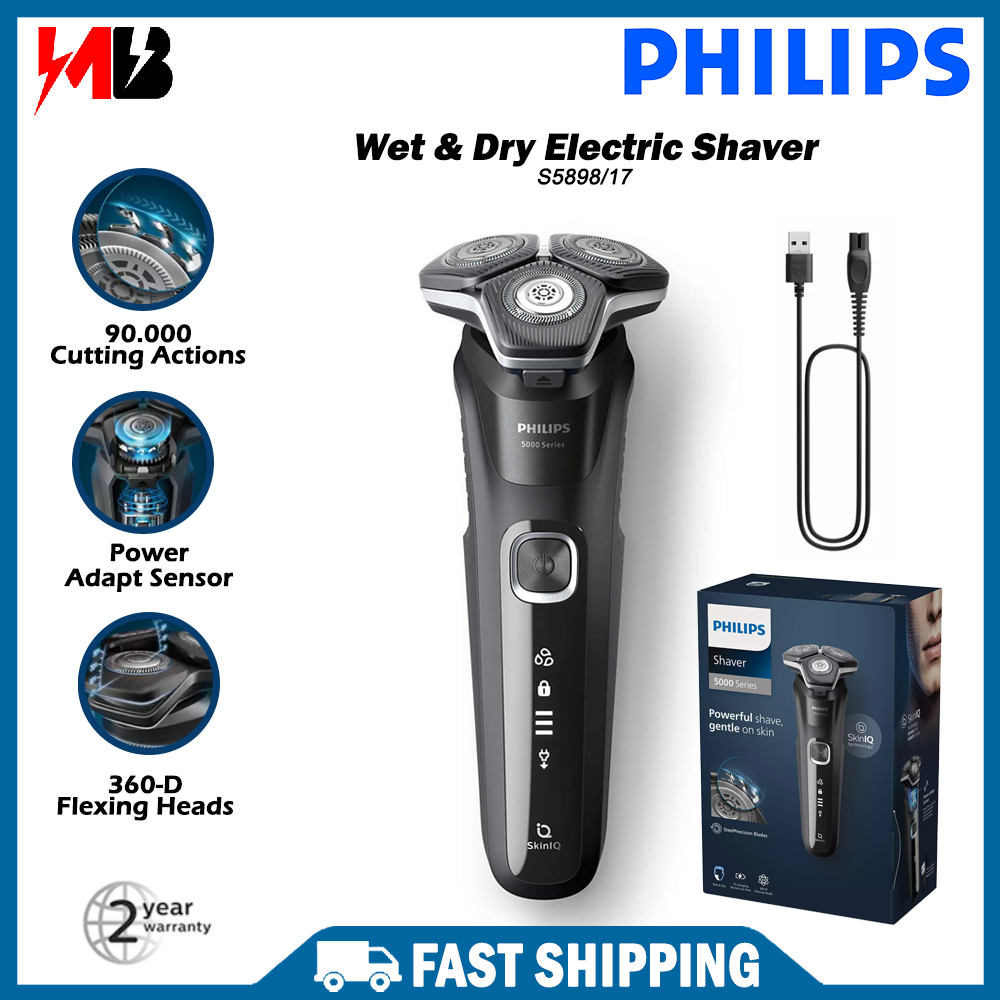 [New] Philips Shaver Series 5000 Wet & Dry Electric Shaver S5898/17 ...