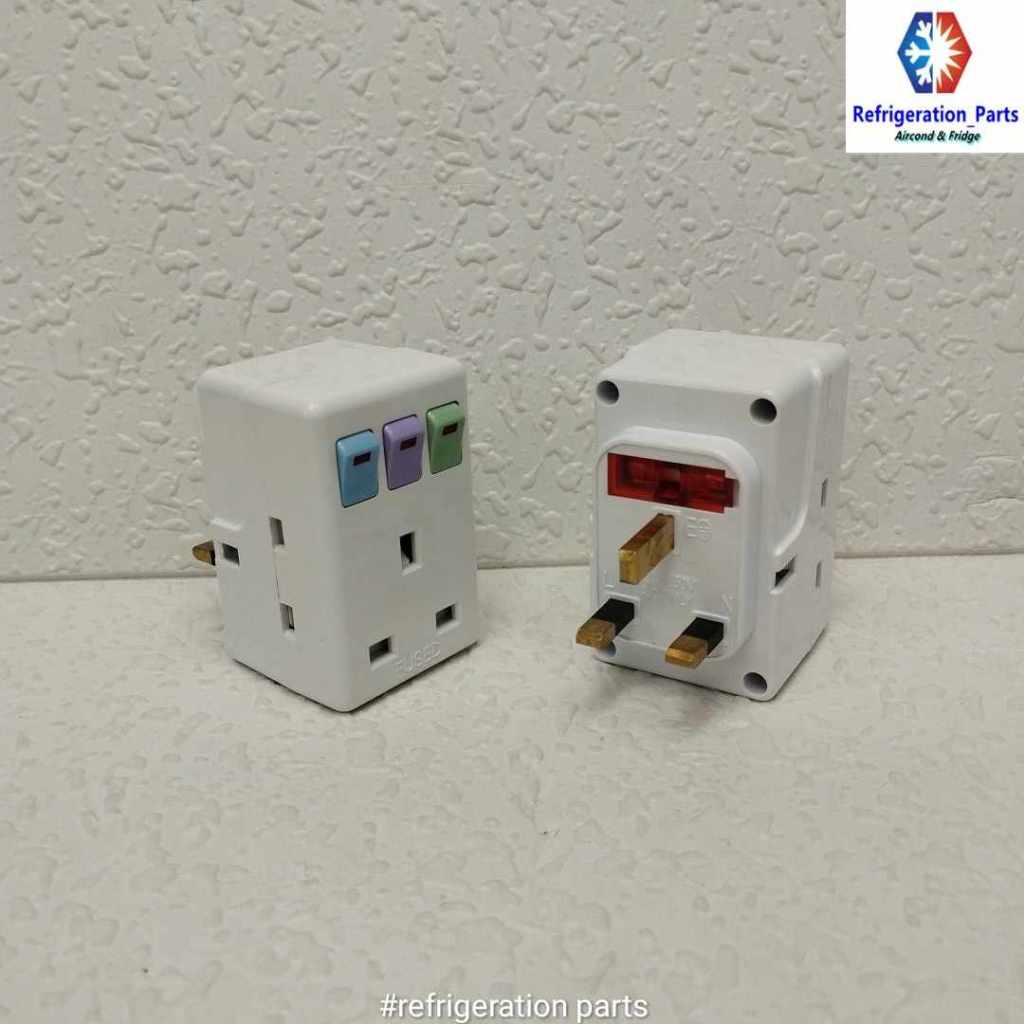 CZ palam soket tambahan 1to3 +suis kontrol plug 带开关插座3向插头 plug top ...