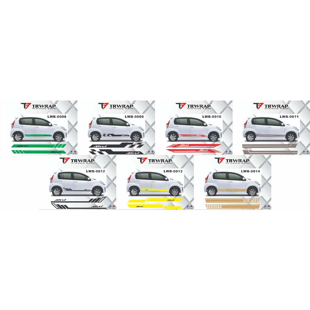 Myvi sticker , Body stickers , Car sticker , Body design , Design ...