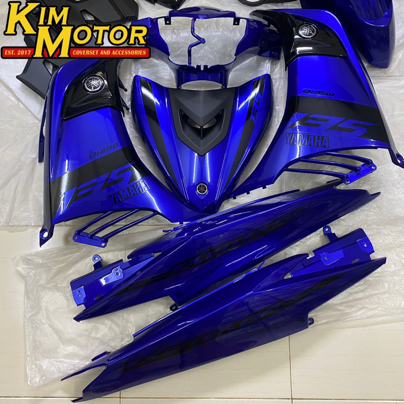 COVERSET LC135 V6 V7 ORIGINAL VELOZI EXCITER GP 2019 BLUE BIRU DPBMC ...