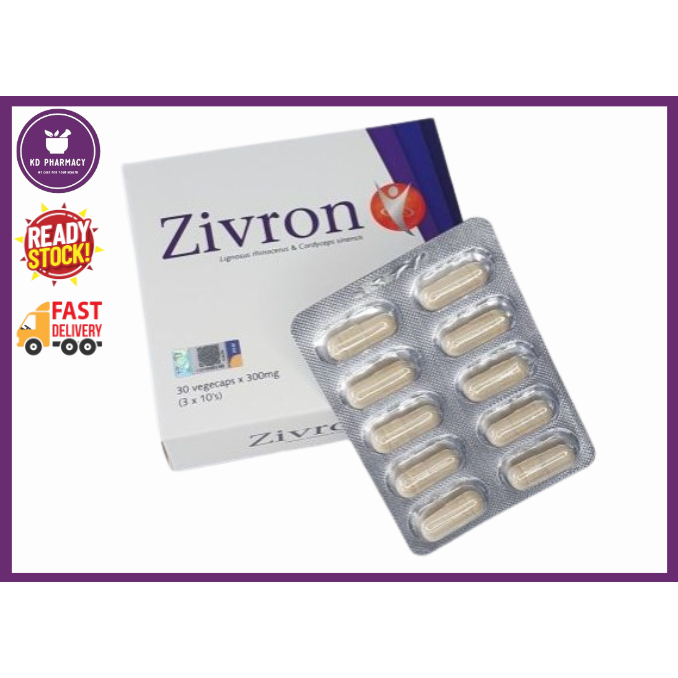 ZIVRON 300mg (LIGNOSUS RHINOCERUS / TIGER MILK MUSHROOM & CORDYCEPS ...