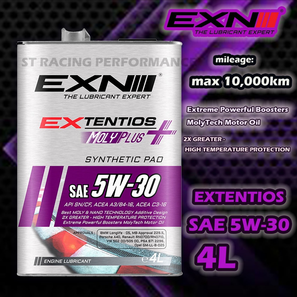 EXN MOLYPLUS FULLY SYNTHETIC 5W30 ENGINE OIL - 4L | Shopee Malaysia