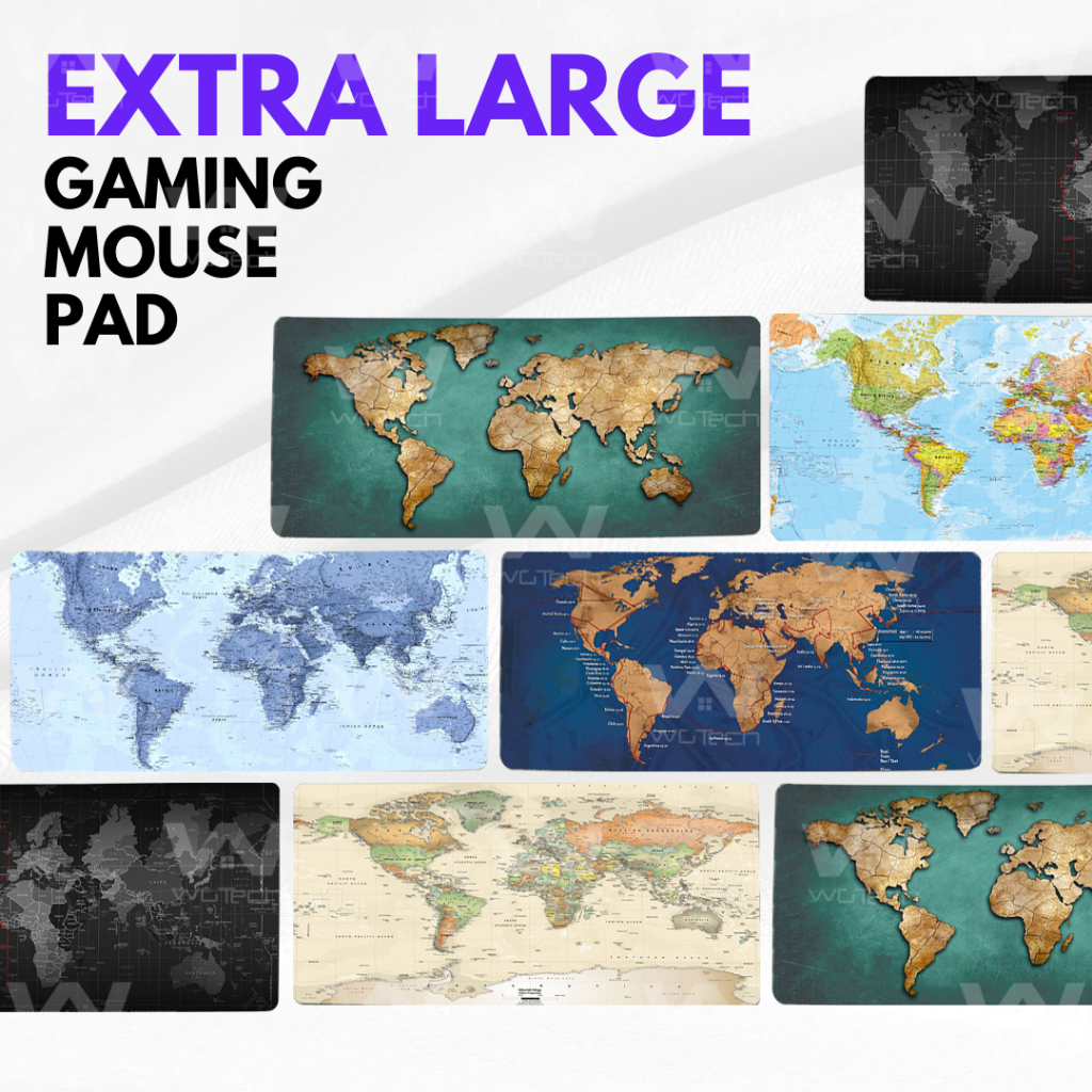 [READY STOCK] World Map Extra Large Anti Slip Gaming Mouse Pad 90cm ...