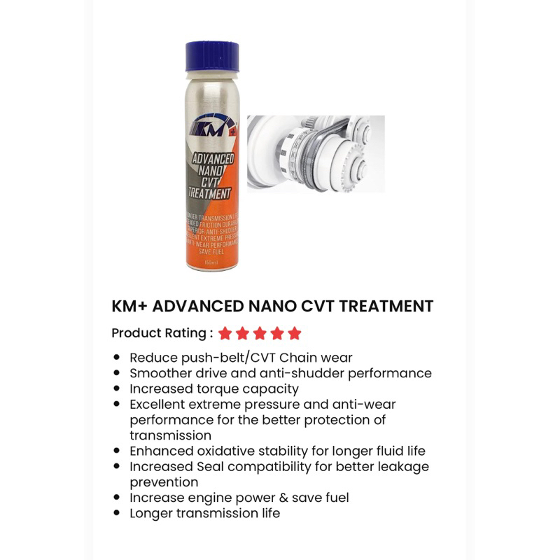 KM+ ENGINE TREATMENT SERIES, ATF CVT TREATMENT, ENGINE FLUSH, INJECTOR ...