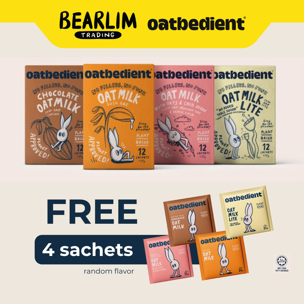 Oatbedient Oat Milk (4 Flavors) [Bundle Deal] FOC 4 sachets / 国产燕麦奶 低糖 ...