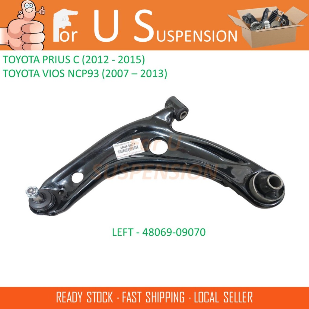 1 PIECE FRONT LOWER ARM LEFT - 48069-09080 TOYOTA VIOS NCP93 / PRIUS C | Shopee Malaysia