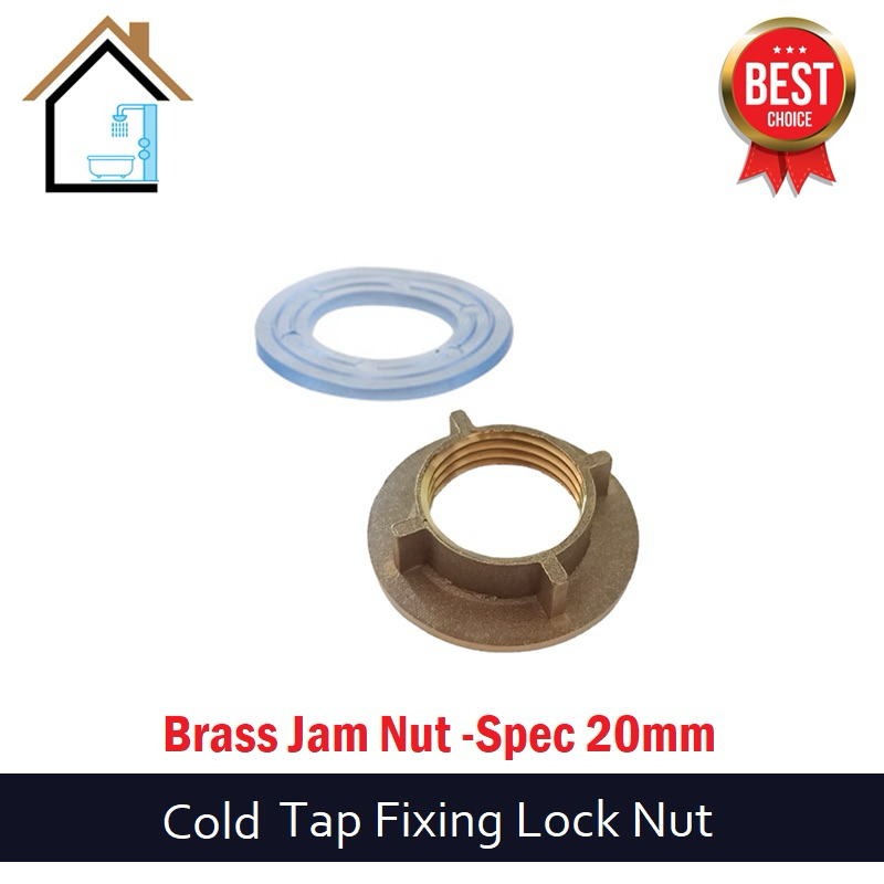 [Model: 0001-B] 1/2" - 20mm Brass Jam Nut Lock Nut Fixing Cap for Basin ...