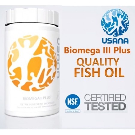 (new packaging) Usana BIOMEGA III Plus Fish Oil (56 Capsules) (100% ...