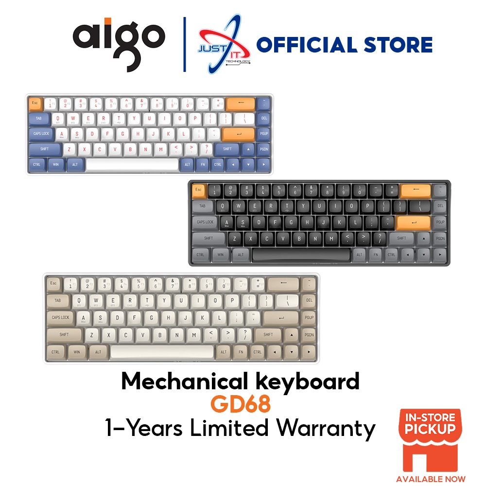 Aigo Darkflash Dual-Mode Connectivity Mechanical Keyboard GD68 | Shopee Malaysia