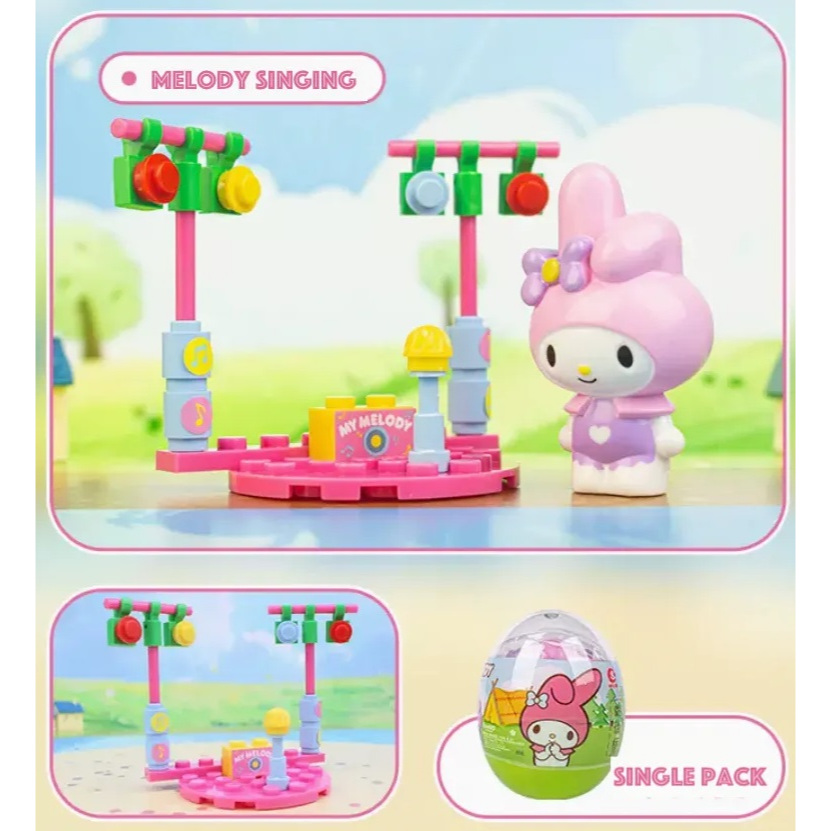 Sanrio Surprise Egg Kuromi My Melody Cinnamoroll Hello Kitty Block ...