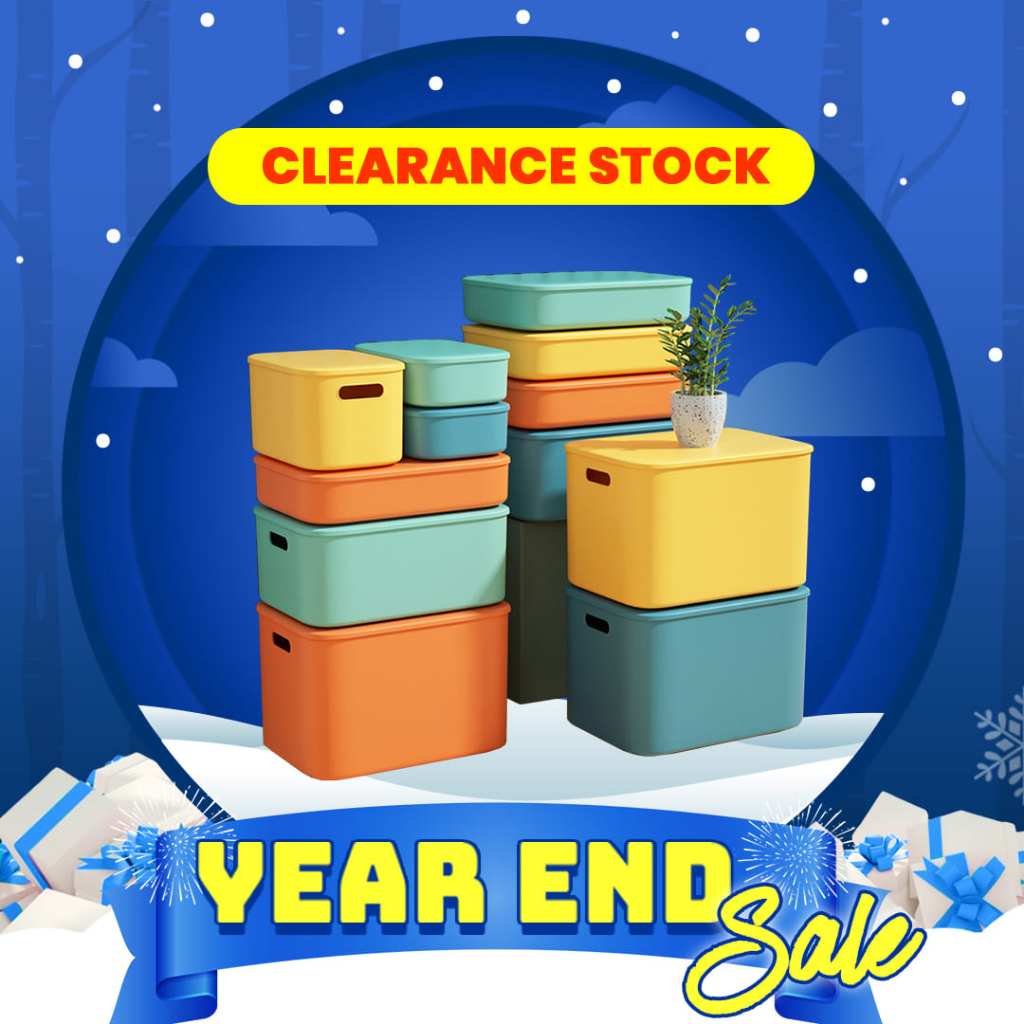 (Stock Clearance) Colourful Storage Box Kitchen Storage Box Clothes Box ...