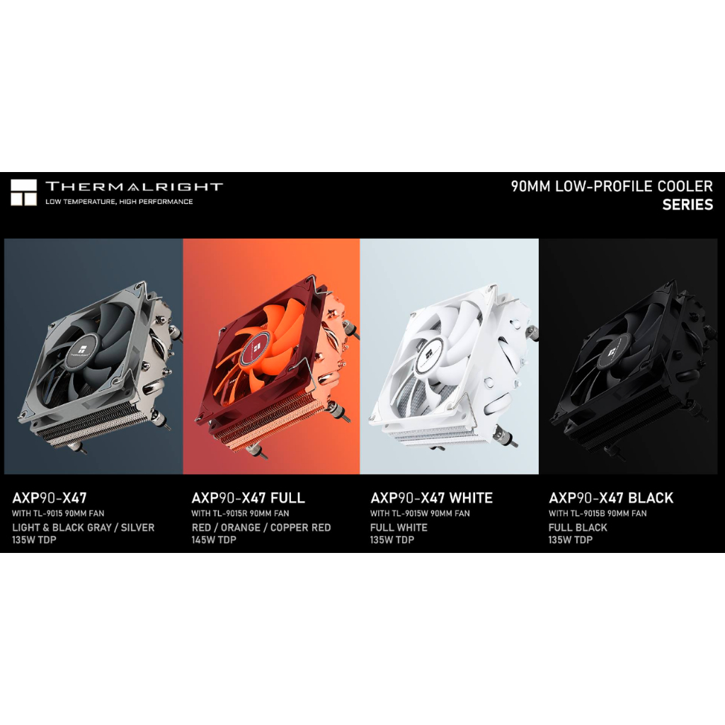 # THERMALRIGHT AXP90-X47 Black / AXP90-X47 White Low Profile CPU Air ...