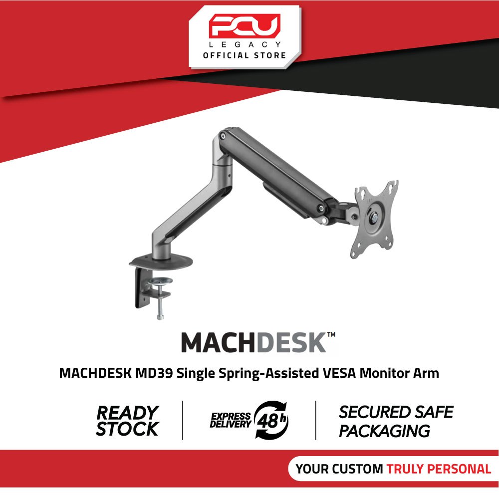 MACHDESK MD39 Single Spring-Assisted VESA Monitor Arm | Shopee Malaysia