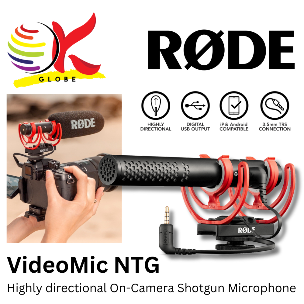 RODE VIDEOMIC NTG ON CAMERA SHOTGUN MICROPHONE WITH HIGHLY DIRECTIONAL ...