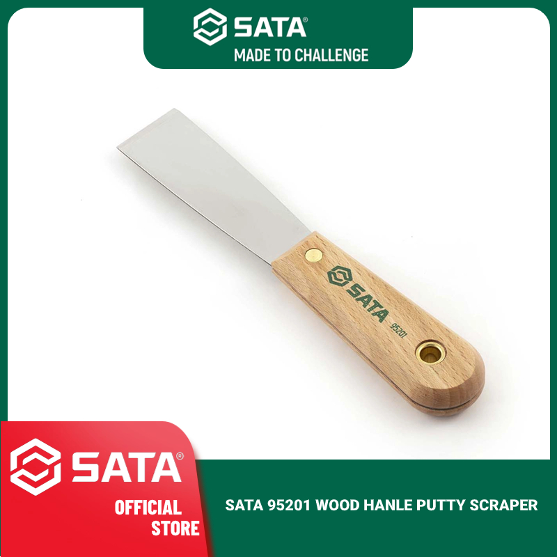 SATA 95201 WOOD HANLE PUTTY SCRAPER / PUTTY KNIFE SCRAPER / SATA ...