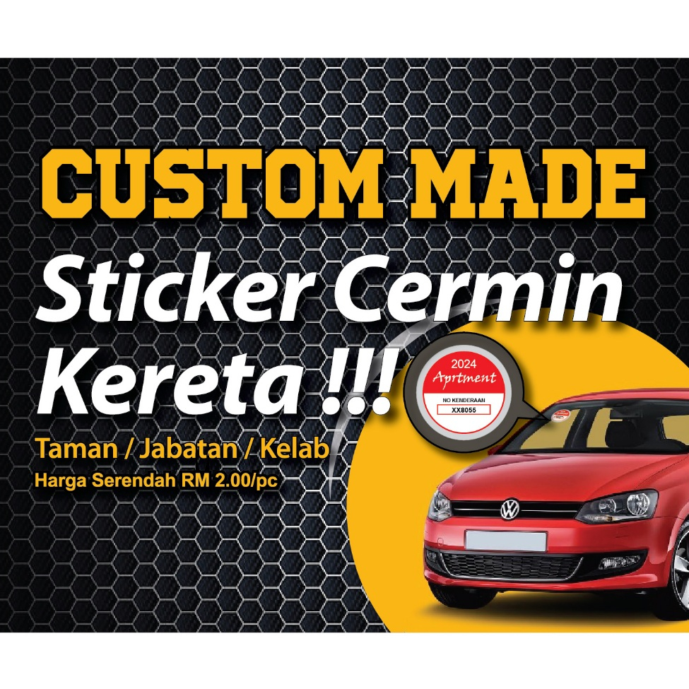 Sticker Cermin Kereta , Sticker Windscreen Kereta, Car decal, Car ...