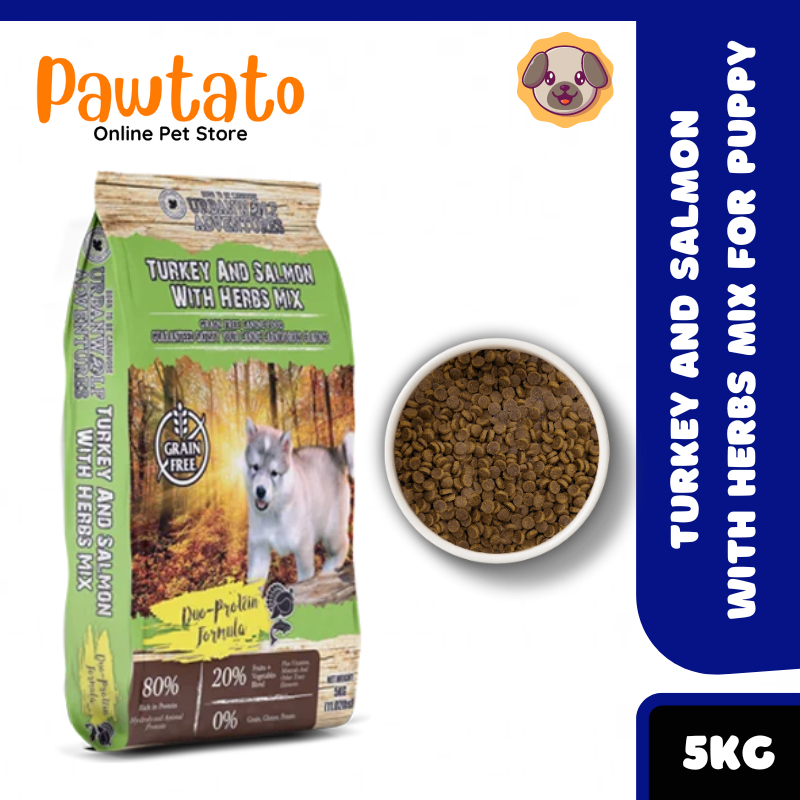 🔥GRAIN FREE🔥Urbanwolf Adventures Dog Food Turkey and Salmon for Puppy ...