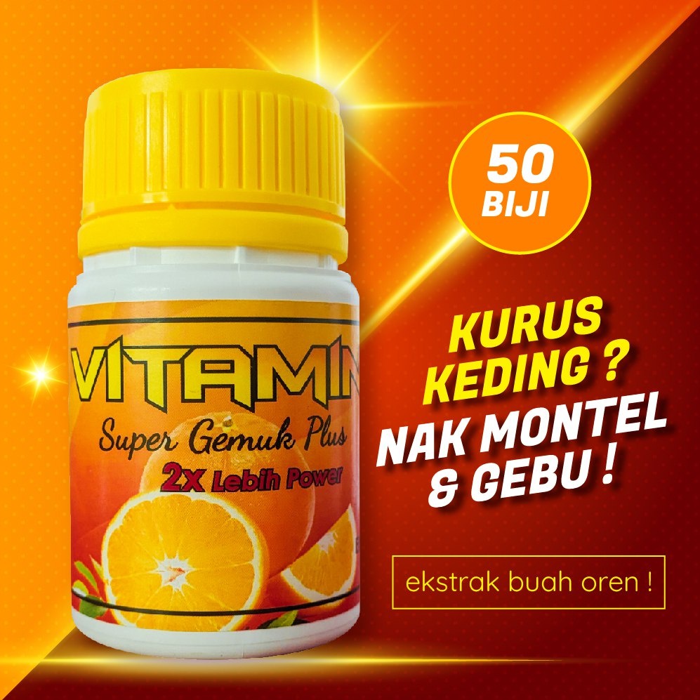 🔥Vitamin Super Gemuk 2x Lebih Berkesan Ubat gemuk /vitamin weight gain ...