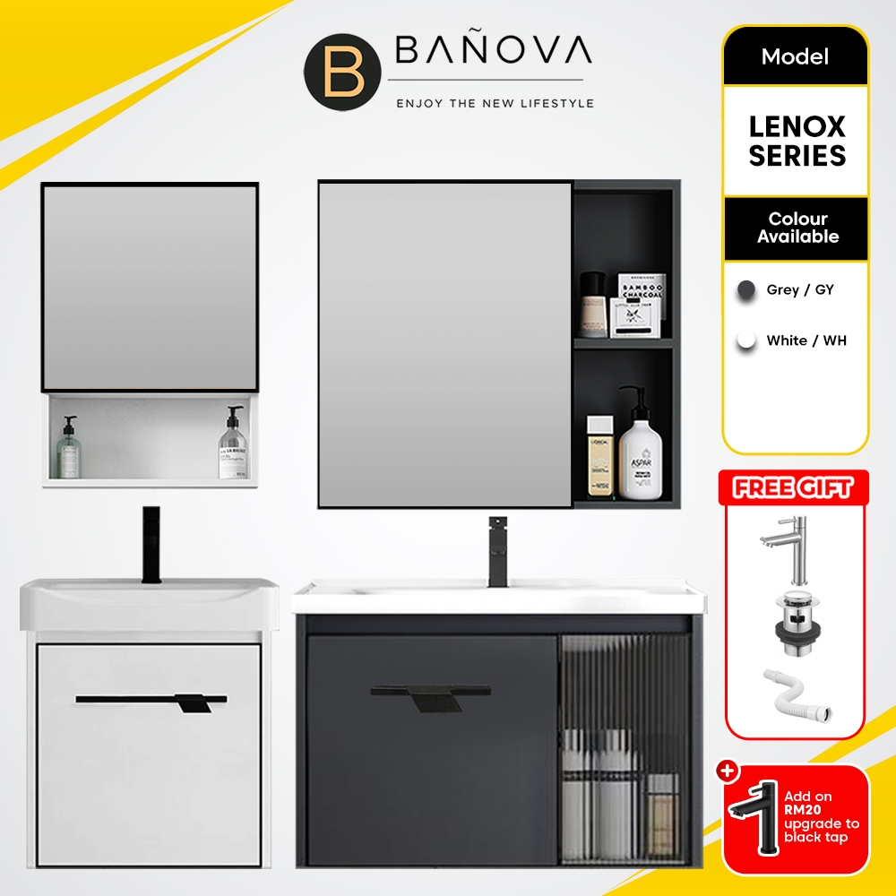 BANOVA Aluminum Composite Panel LENOX Series Bathroom Cabinet Basin Set ...