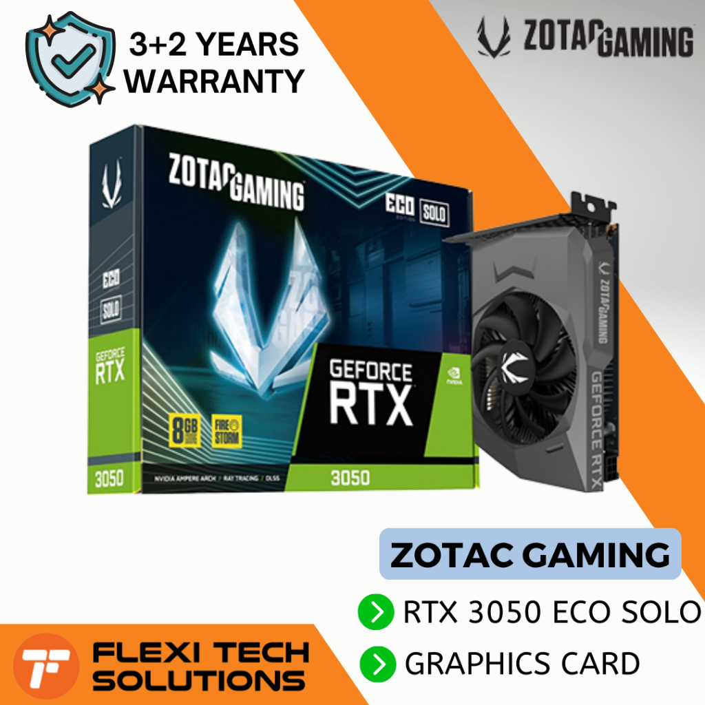 Flexi Tech ZOTAC GAMING GeForce RTX 3050 ECO SOLO Graphics Card | Shopee Malaysia