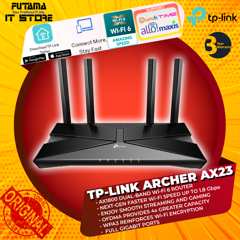 TP-Link Archer AX23 - AX1800 Dual Band Wi-Fi 6 Router | Shopee Malaysia