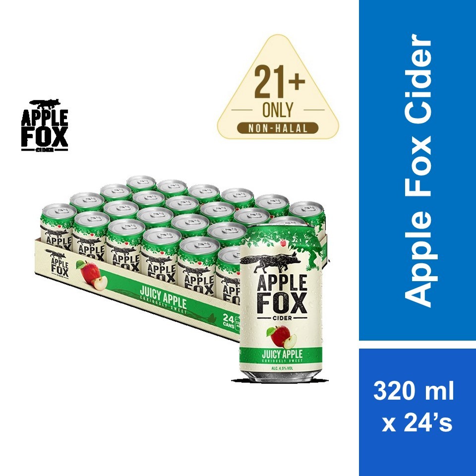 Apple Fox Cider (320ml x 24 Can) | Shopee Malaysia