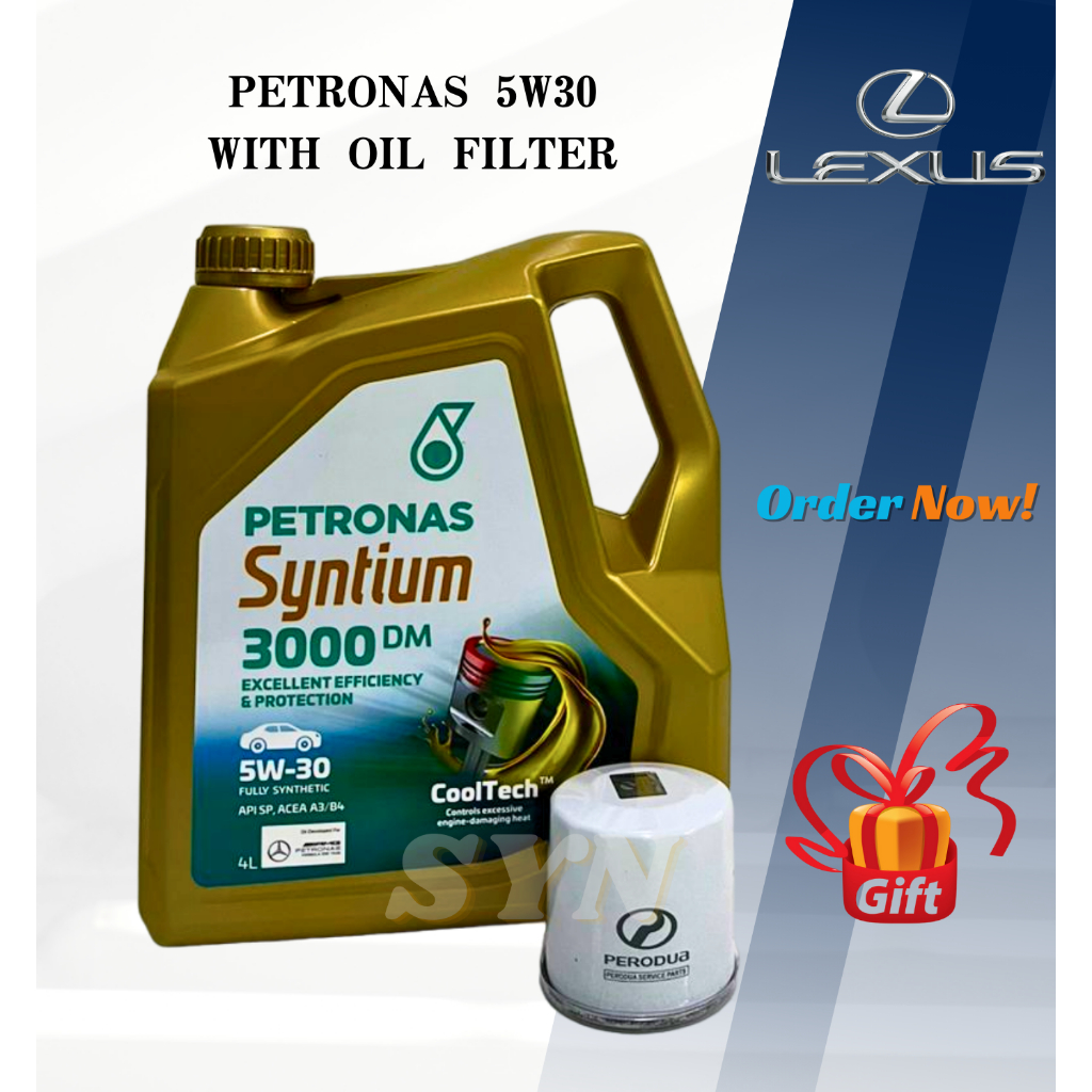 NEW PACKING Petronas Syntium 3000 SN-PLUS 5W30 Fully Synthetic Engine ...