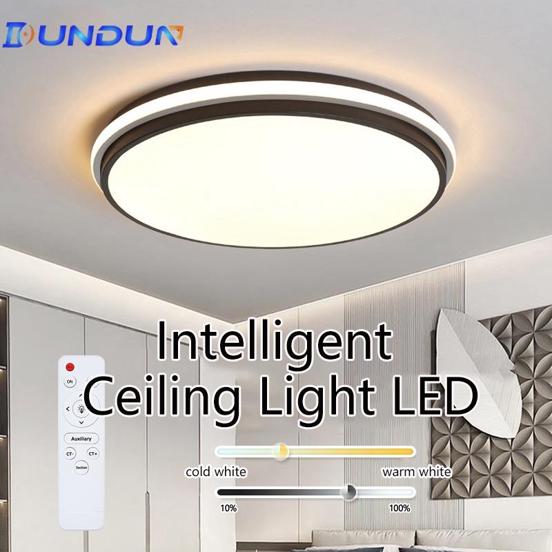 DUNDUN LED Ceiling Light Round Chandelier 36W Tricolor Lighting for ...