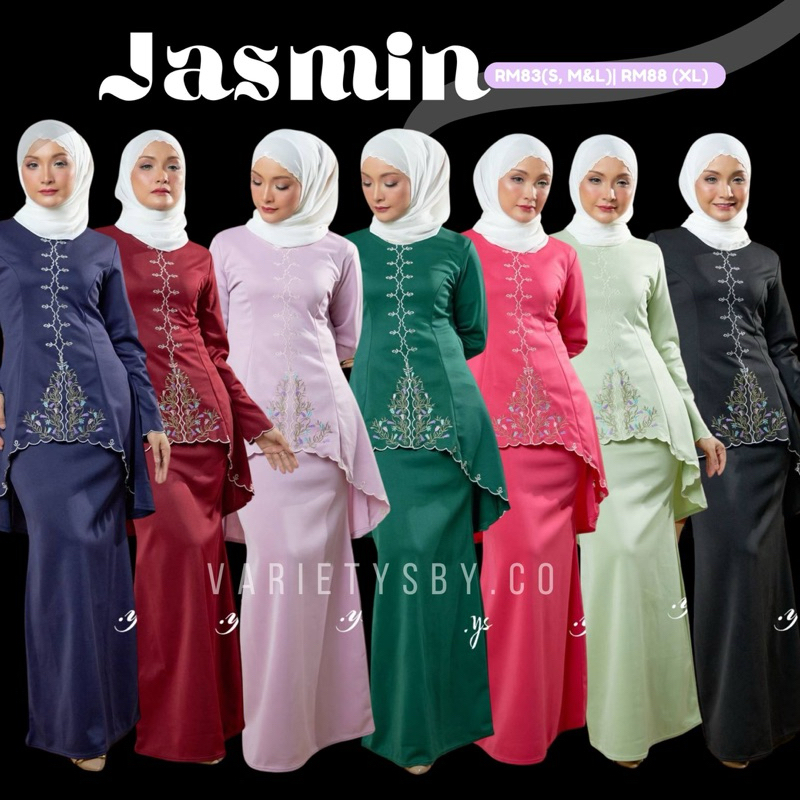 🔥BAJU KURUNG FISHTAIL JASMIN SULAM BRIDESMAID RAYA🔥 | Shopee Malaysia