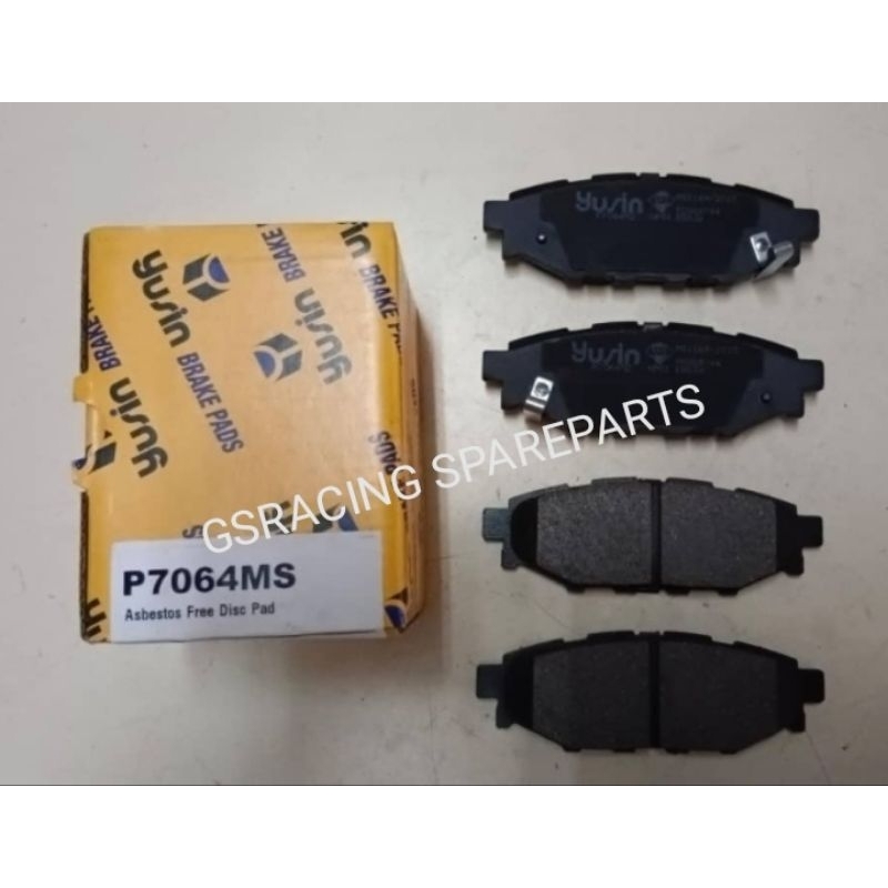 SUBARU XV / SUBARU BRZ / FORESTER / TOYOTA GT86 REAR DISC PAD BRAKE PAD ...