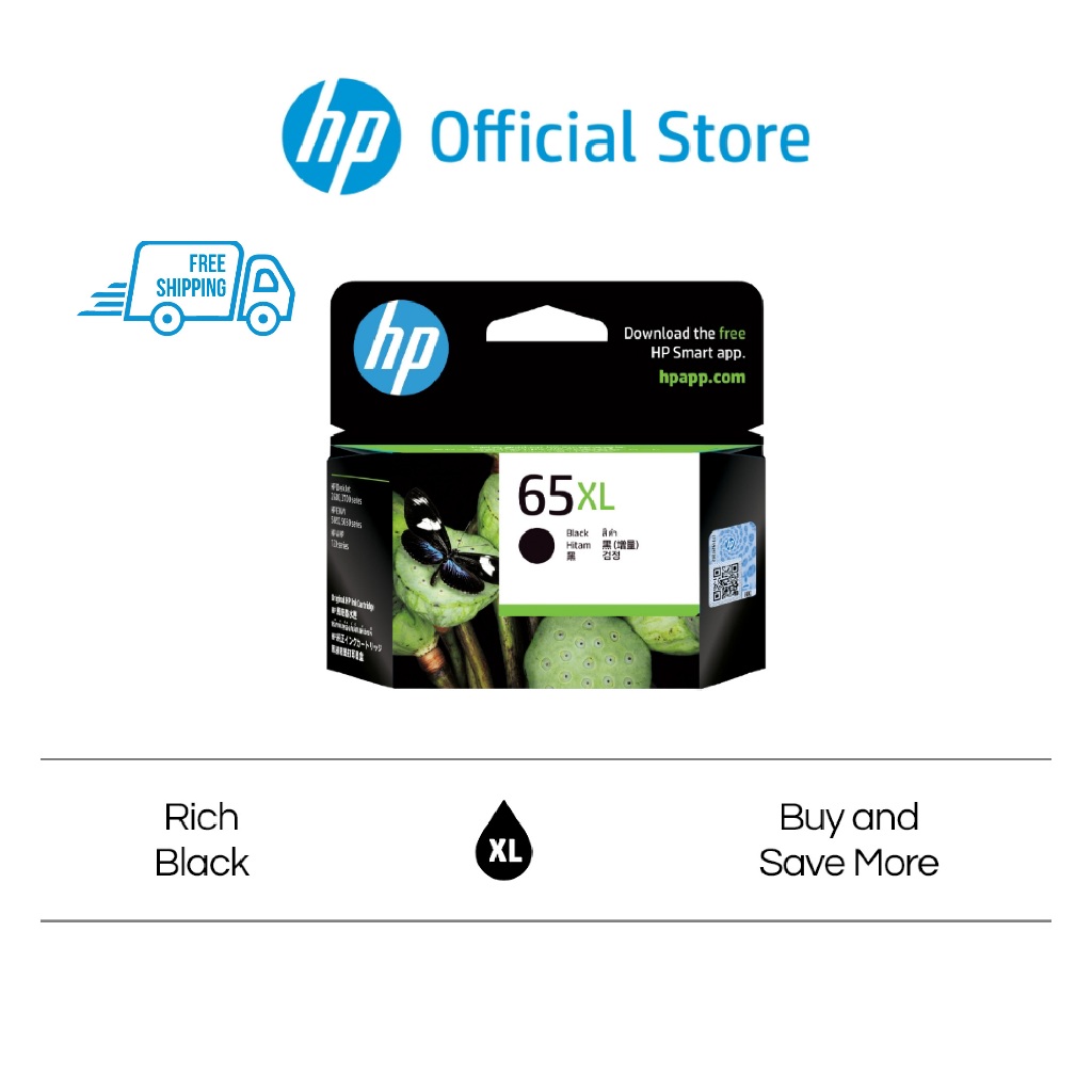 HP 65XL Black Original Ink Cartridge / HP DeskJet: 2622 / 2624 / 2635 ...