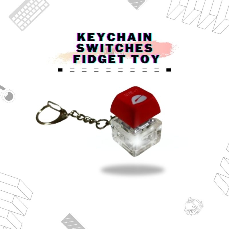 Merit +1 Fidget Toy Mechanical keyboard switches keychain With Light ...