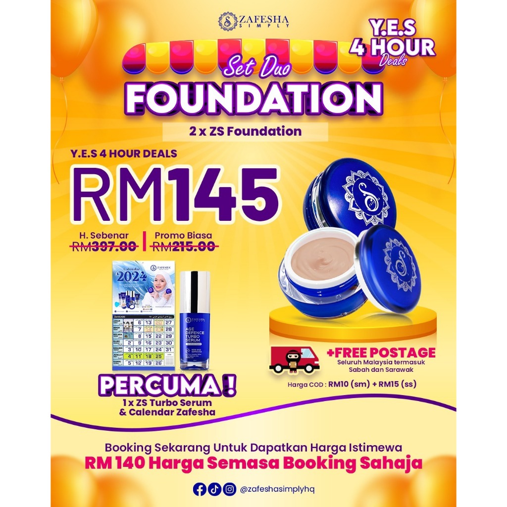 SET ZAFESHA ZA63 [SHOPEE SPECIAL] ZAFESHA FOUNDATION ORIGINAL HQ ...