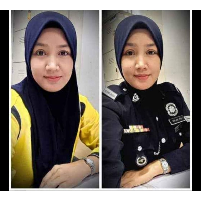 tudung polis/nurse/imegresen/jpj lycra awning scuba | Shopee Malaysia