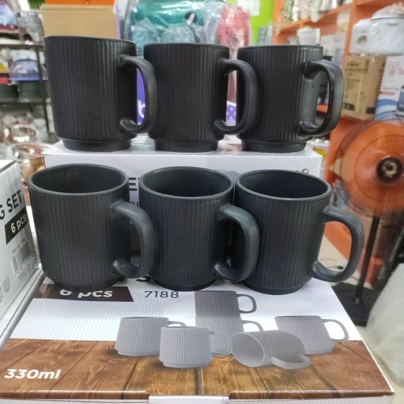 330ml CERAMIC MUG SET 6PCS / MUG SET / DRINKING MUG / KOLE / CERAMIC ...