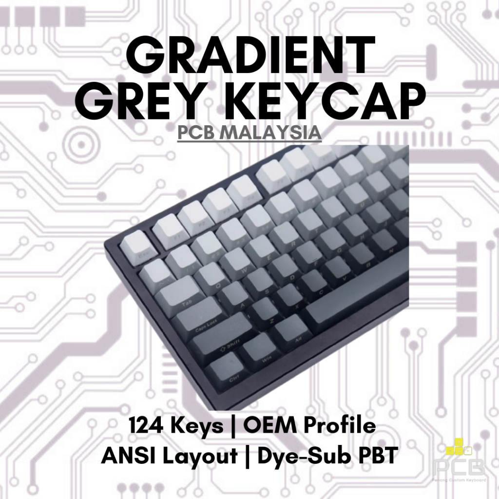 [𝙍𝙀𝘼𝘿𝙔 𝙎𝙏𝙊𝘾𝙆] OEM Profile Gradient Ember Dye-Sub PBT Side Engraved Keycap Suitable for Gaming ...