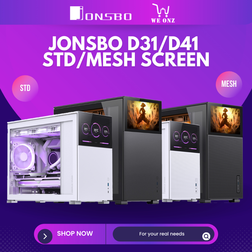 [White & Black] Jonsbo D31 & D41 Standard Mesh With Screen - MATX ATX ...