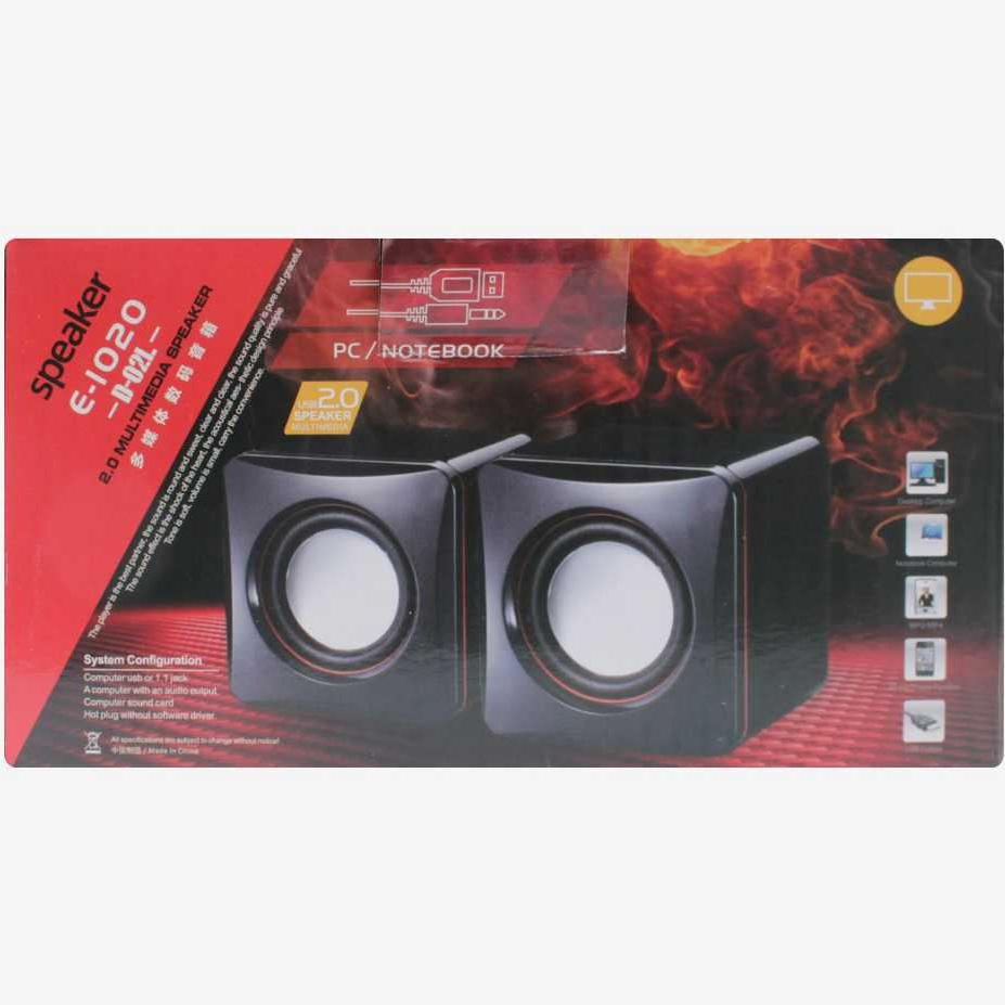 Littlebox Portable Mini Speaker E-1020 D-02L USB PC, Laptop, Computer Speaker, Mini Wired ...