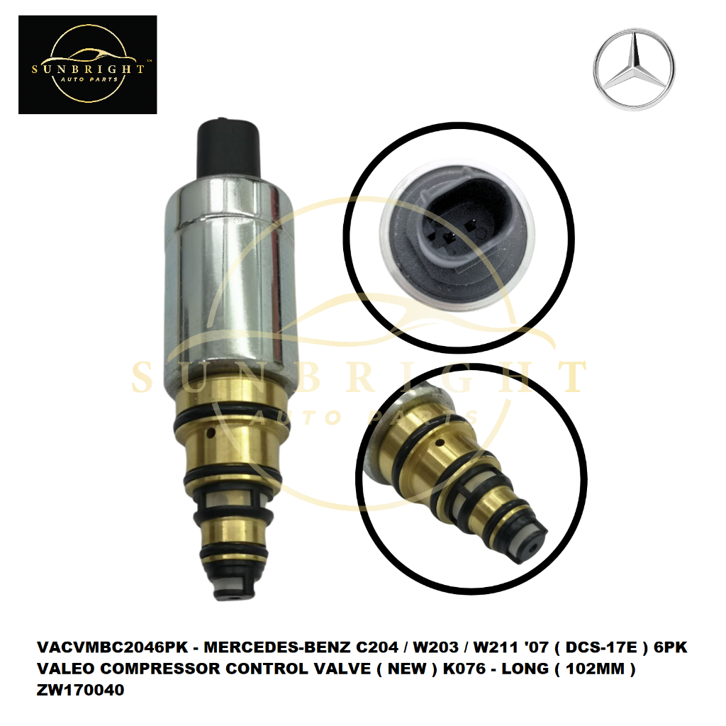 MERCEDES-BENZ C204 / W203 / W211 '07 ( DCS-17E ) 6PK VALEO COMPRESSOR ...