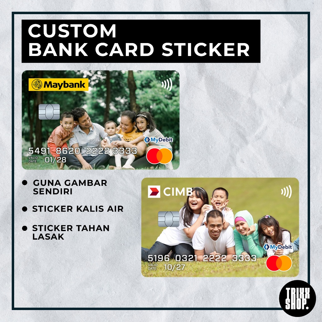 Custom Bank Kad Sticker and TnG Kad Sticker/Skin | Shopee Malaysia